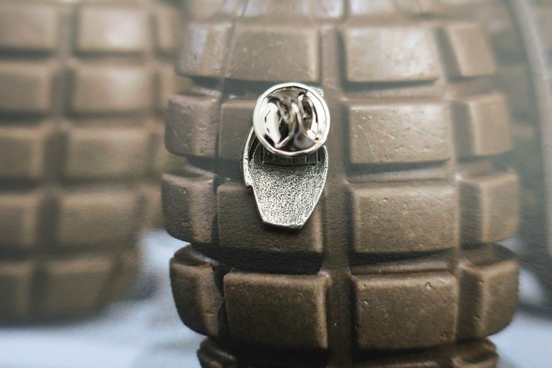 Grenade Pewter Lapel Pin- CC660- Explosives, Weapons, Bombs, War, WWI ...