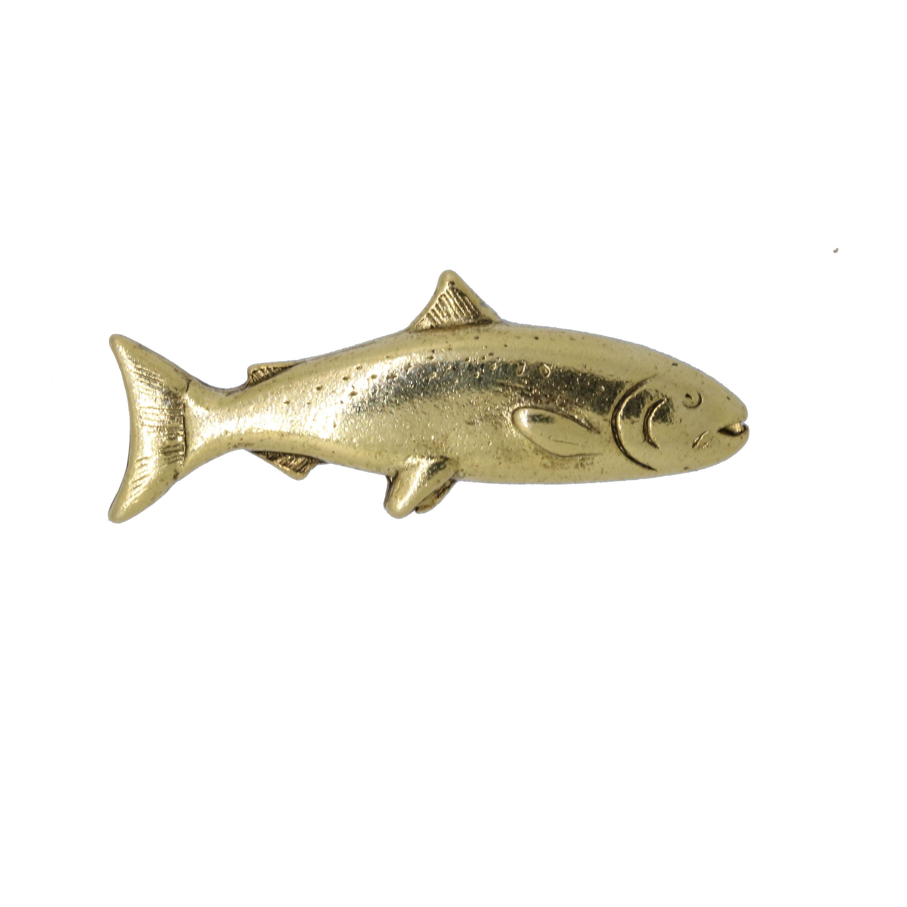 Salmon Gold Dipped Pewter Lapel Pin - CC126G- Fish and Fishing Pins and ...
