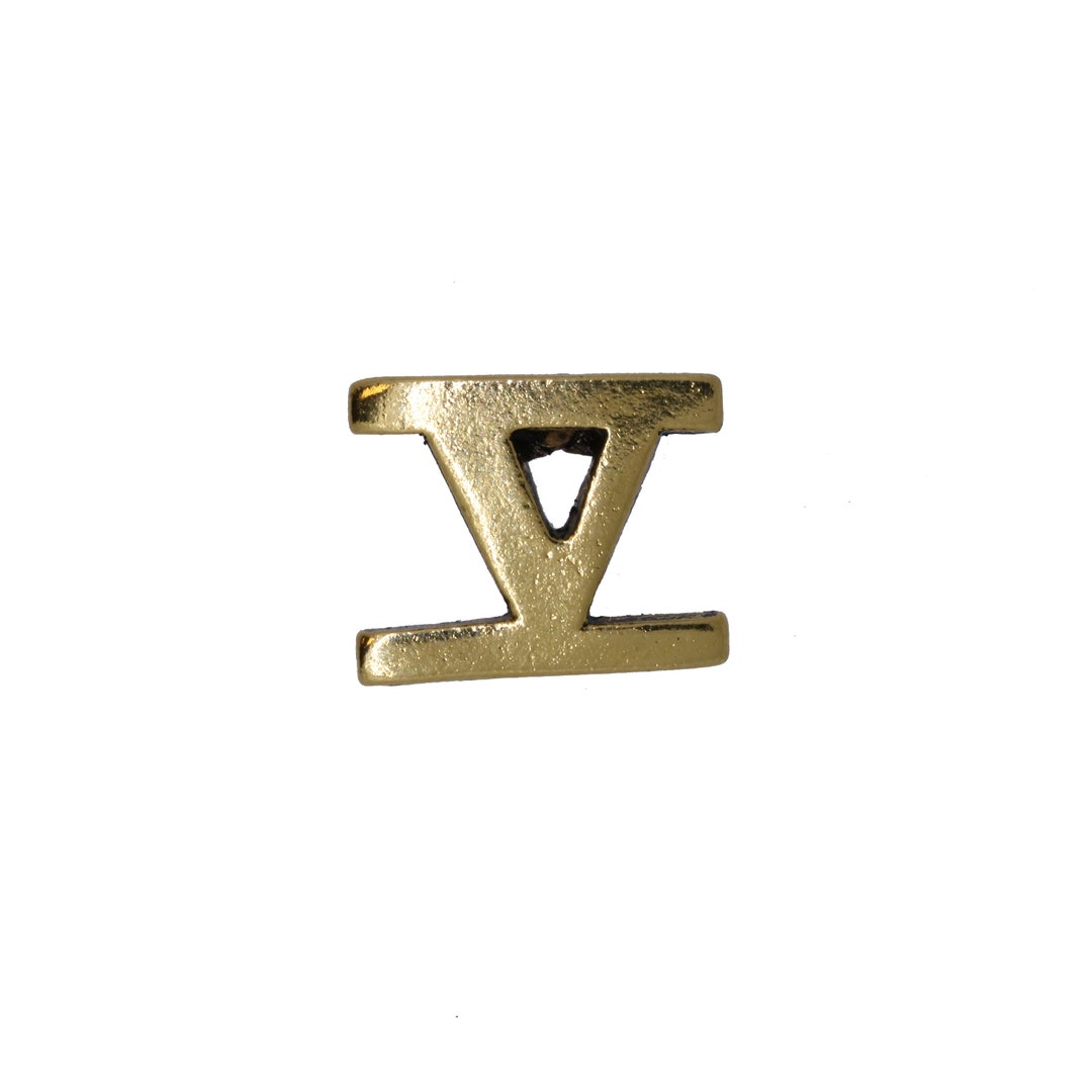 V Gold Dipped Pewter Lapel Pin- Cc609g-v-roman Numerals, 5, Ancient ...