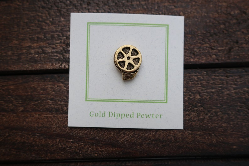 Gold Film Reel Lapel Pin CC326G Film Movies Motion | Etsy