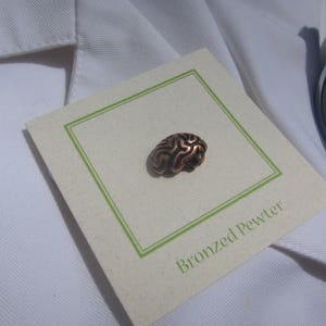 Copper Brain Lapel Pin- CC157C- Neurology and Medical Pins for Doctors ...