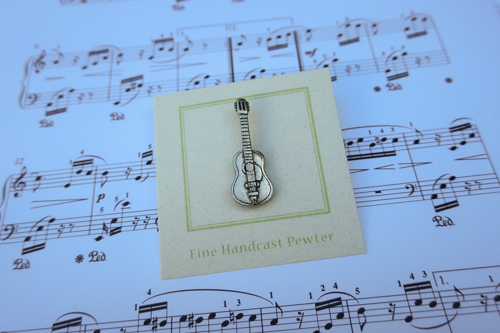 Acoustic Guitar Lapel Pin CC193 Music Band Music Teacher - Etsy