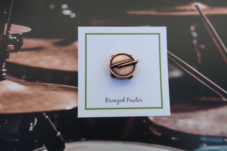 Drum With Drumsticks Copper Lapel Pin-cc339c Drum | Etsy