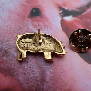 Pig Gold Dipped Pewter Lapel Pin- CC102G- 4H, Livestock, Farm, Piglets ...