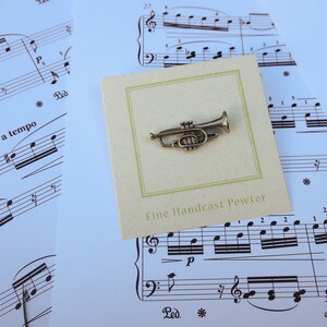 Trumpet Lapel Pin - CC137- Musical Instruments, Music Teacher Gifts ...