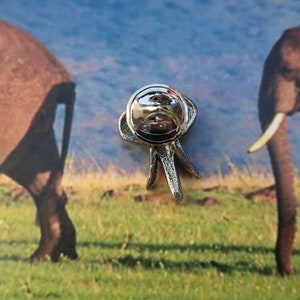 Elephant Head Lapel Pin- CC458- Zoo and Safari Animal Gifts and Pins - Etsy
