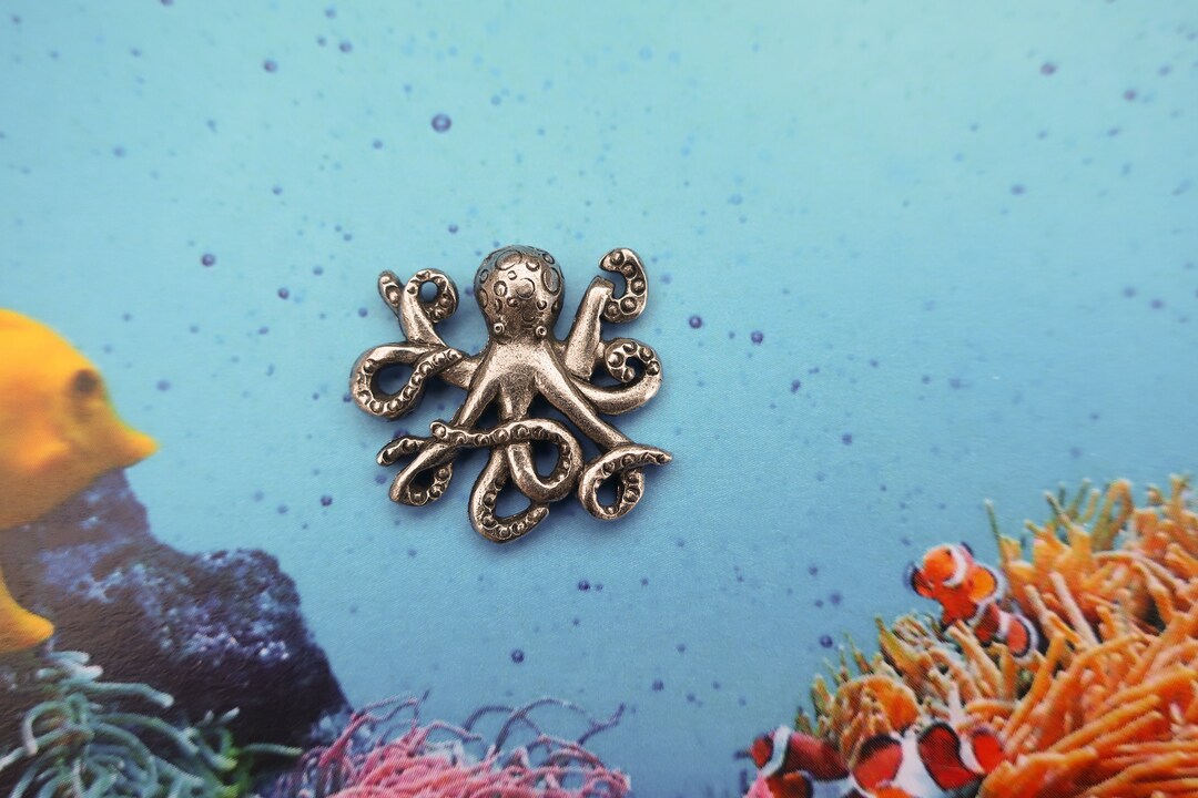 Octopus Lapel Pin- CC661- Octopuses, Aquarium, Ocean, Sea Animals, and ...