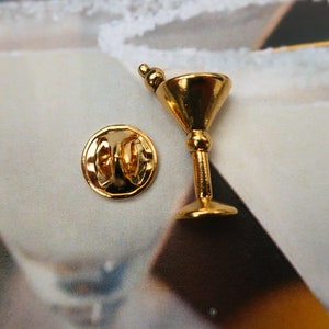 Gold Martini Glass Lapel Pin-cc277g- Martini, Martini Glass, Cocktail ...