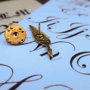 Gold Quill Lapel Pin-cc267g- Writing and Literature Gifts, Literacy ...