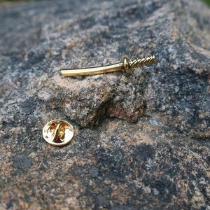 Gold Samurai Sword Lapel Pin- CC511G- Katana, Japanese Swords, Feudal ...