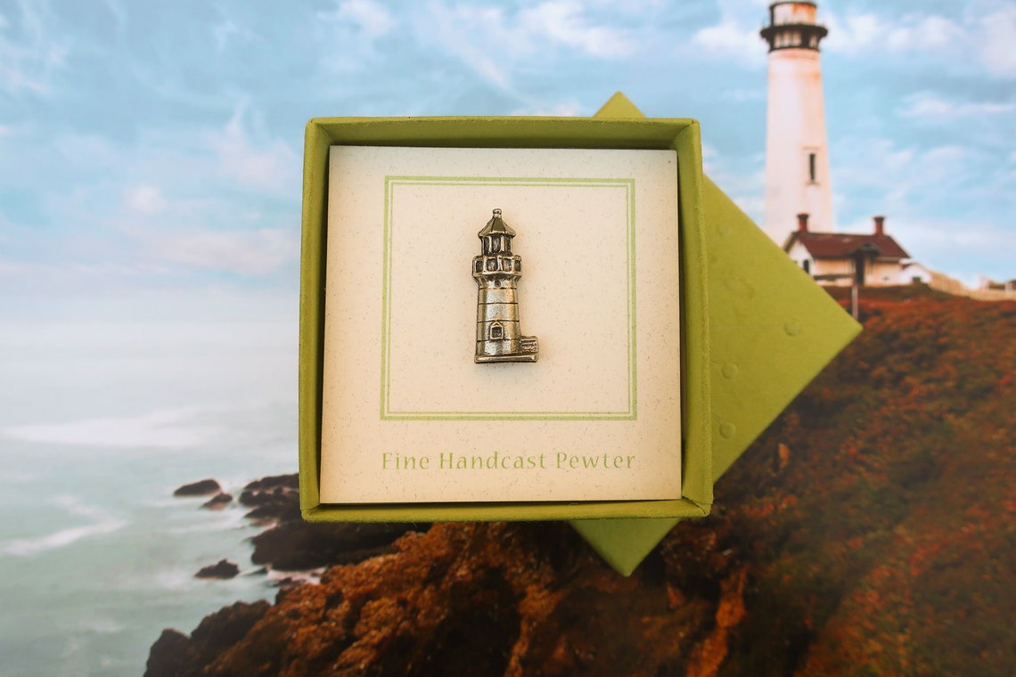 Lighthouse Lapel Pin CC284 Nautical Ocean and Navigation | Etsy