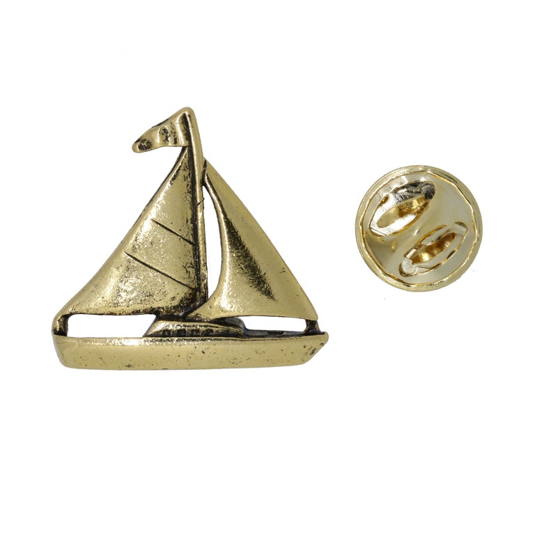 Sailboat Gold Lapel Pin CC141G Sailing Yachting Yacht - Etsy