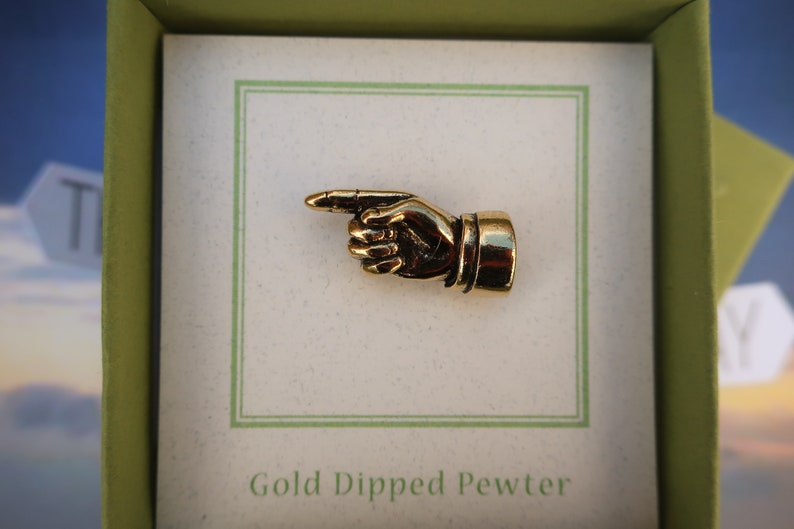 Pointing Finger Gold Dipped Pewter Lapel Pin CC178G This - Etsy