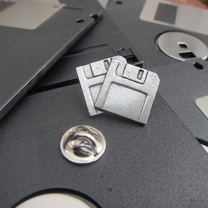 Floppy Disks Lapel Pin - CC273- Floppy, Diskette, Storage, Computer ...