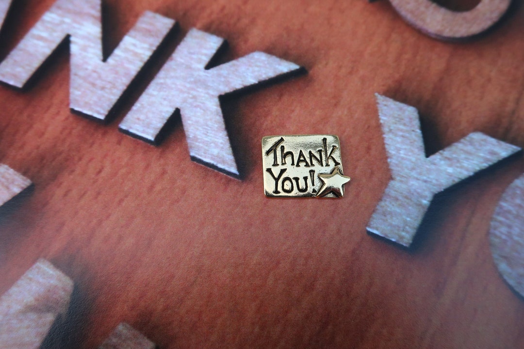 Thank You Gold Lapel Pin- CC555G- Thank You, Grateful, Appreciation ...