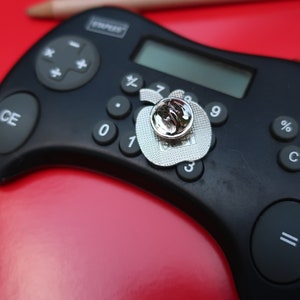 Apple Pi Enamel Lapel Pin- EP115- Pi, Math, Pi Day, and Math Teacher ...