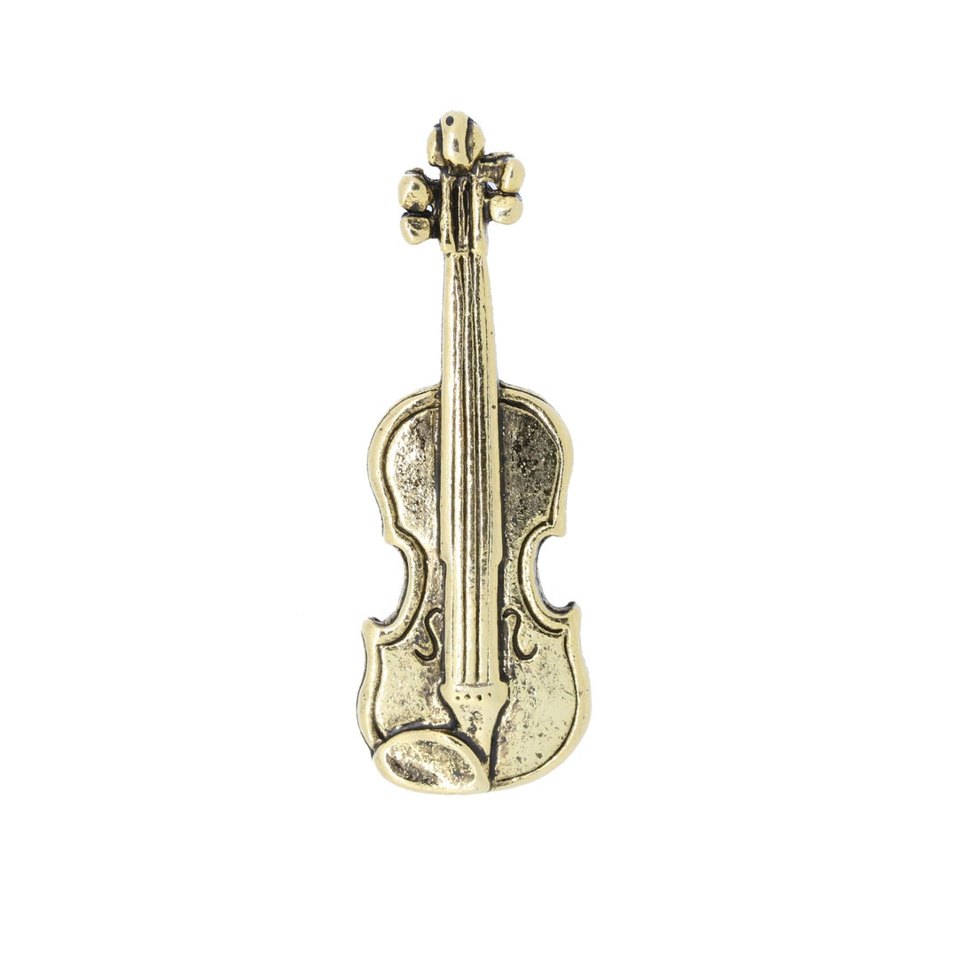 Violin Gold Dipped Pewter Lapel Pin- CC135G- Violin, Music, Music ...