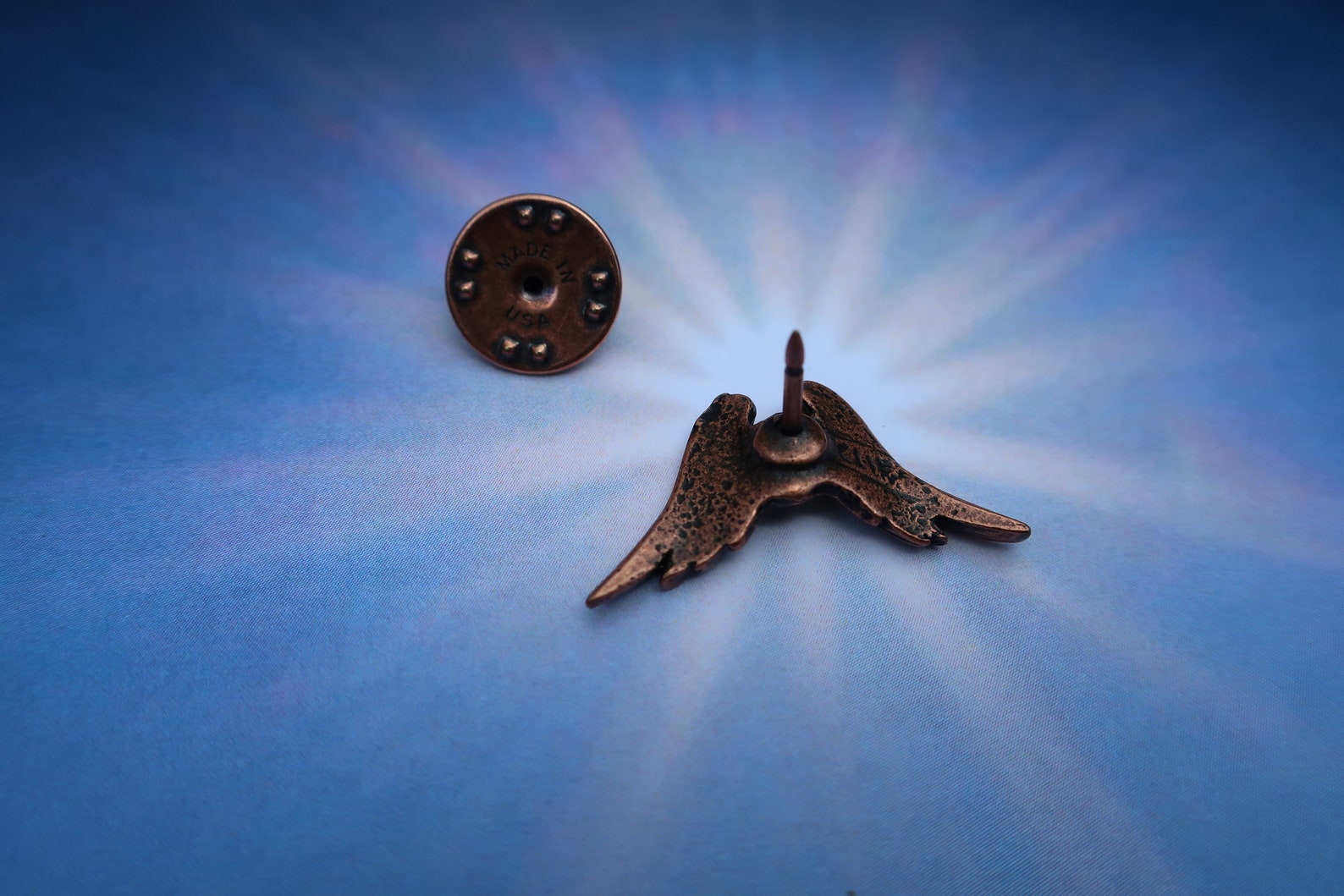 Copper Angel Wings Lapel Pin- CC487C- Angel, Angel Wings, Rememberance ...