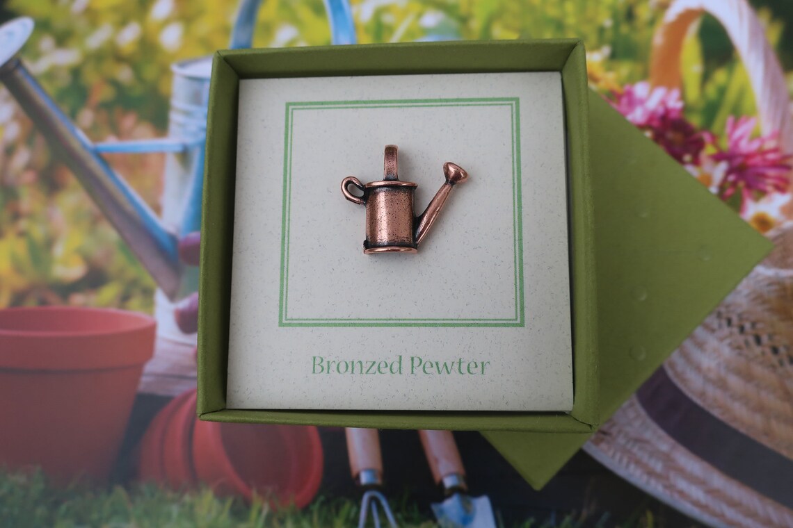 Watering Can Copper Dipped Pewter Lapel Pin CC161C Watering - Etsy