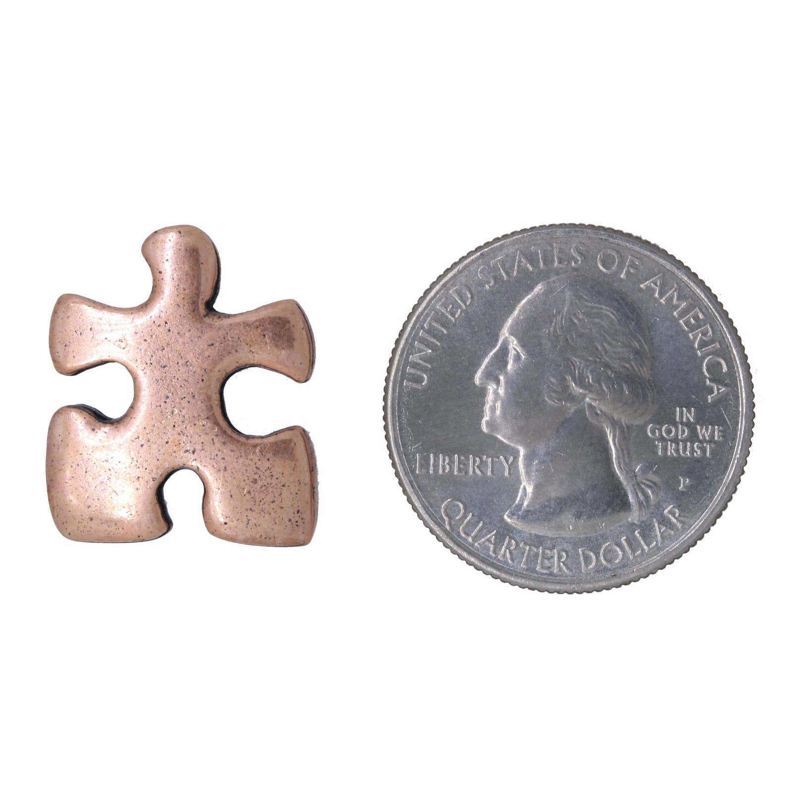 Copper Puzzle Piece Lapel Pin CC372C Essential Piece Jigsaw - Etsy