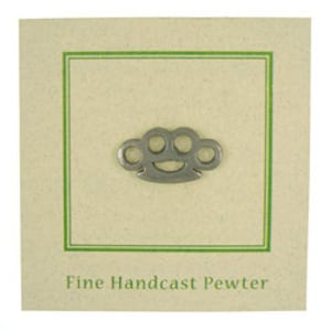 Brass Knuckles Lapel Pin - CC525- Knuckles, Knucks, Knucklebusters ...
