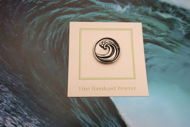 Wave Lapel Pin CC503 Ocean Beach and Aquatic Pins | Etsy