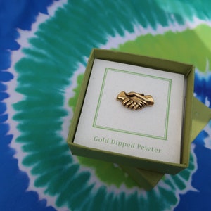 Gold Handshake Lapel Pin- CC371G- Handshake, Agreement, Business, Deal ...