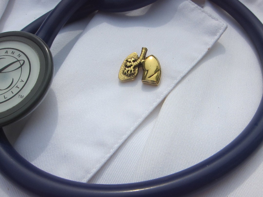 Gold Lung Lapel Pin-cc390g- Medical and Anatomy, Respiratory ...
