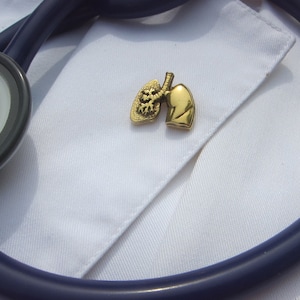 Gold Lung Lapel Pin-cc390g- Medical and Anatomy, Respiratory ...