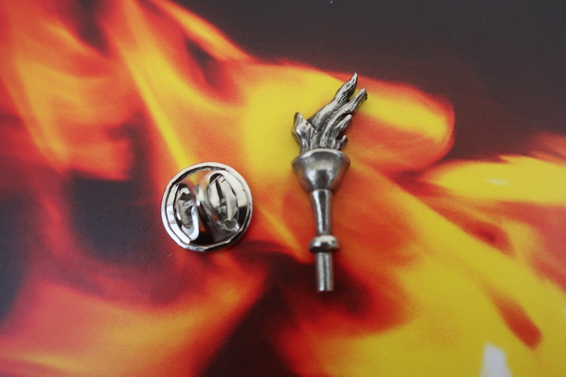 Torch Lapel Pin CC406 Symbol of Knowledge Illumination | Etsy