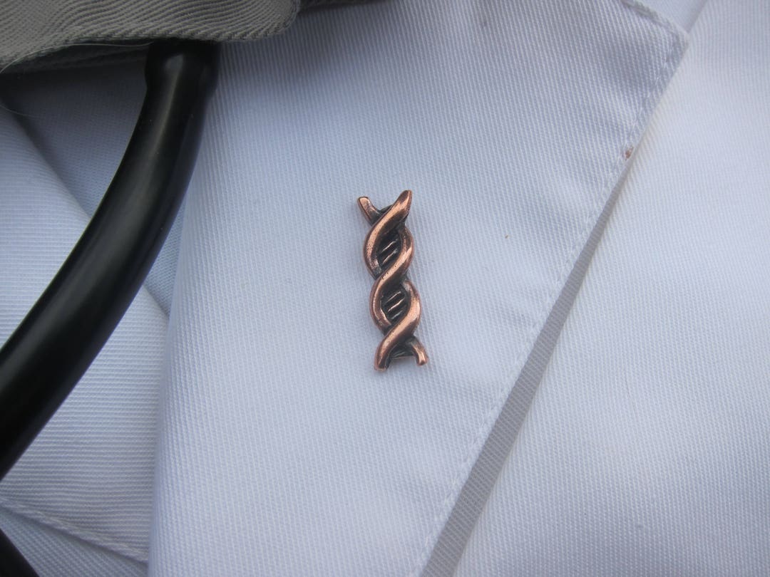 Copper DNA Lapel Pin- CC577C- Science and Genetics Pins and Gifts - Etsy