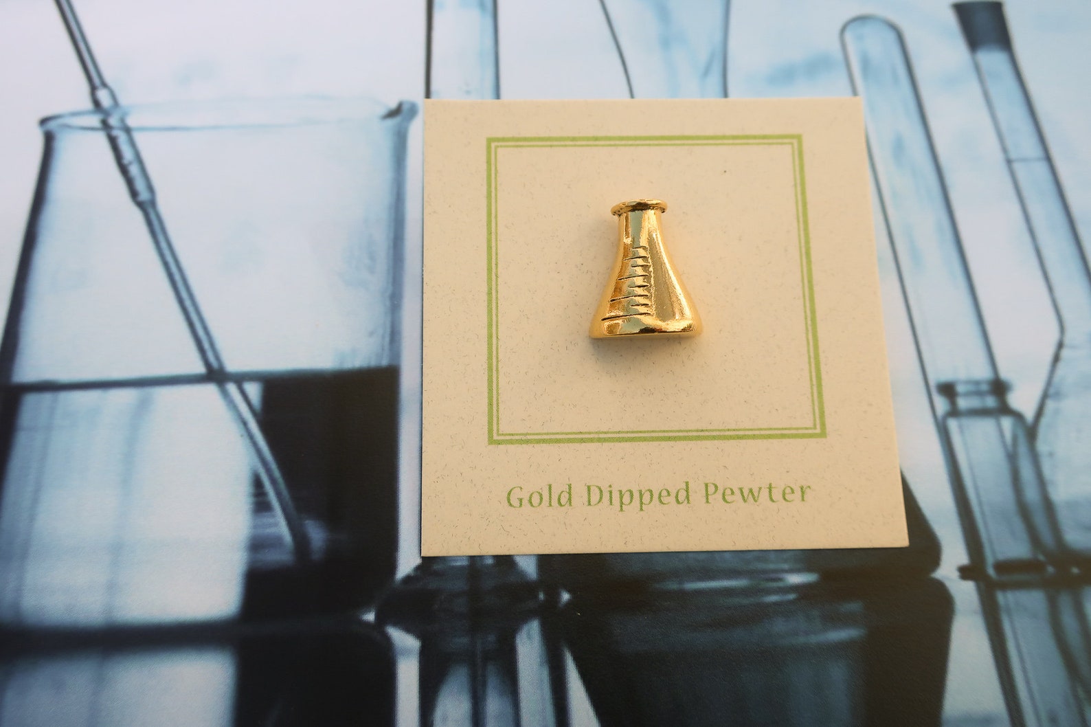 Gold Flask Lapel Pin CC296G Science and Laboratory Pins for | Etsy