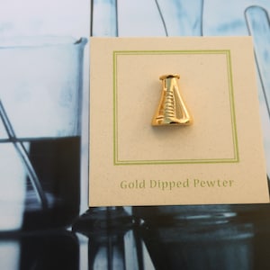 Gold Flask Lapel Pin- CC296G- Science and Laboratory Pins for ...