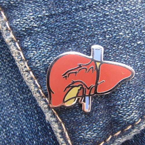 Liver Enamel Lapel Pin EP111 Liver Digestive System Organs | Etsy