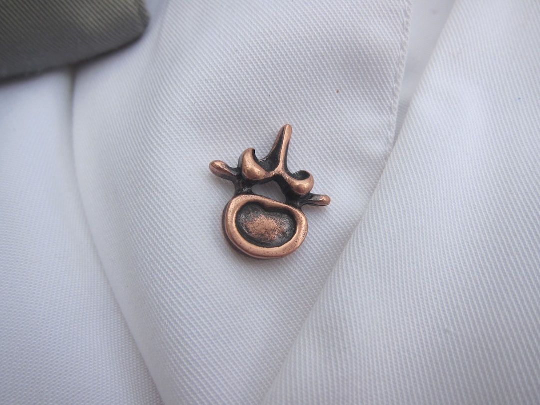 Copper Vertebrae Lapel Pin- CC594C- Chiropractor and Anatomy Pins ...