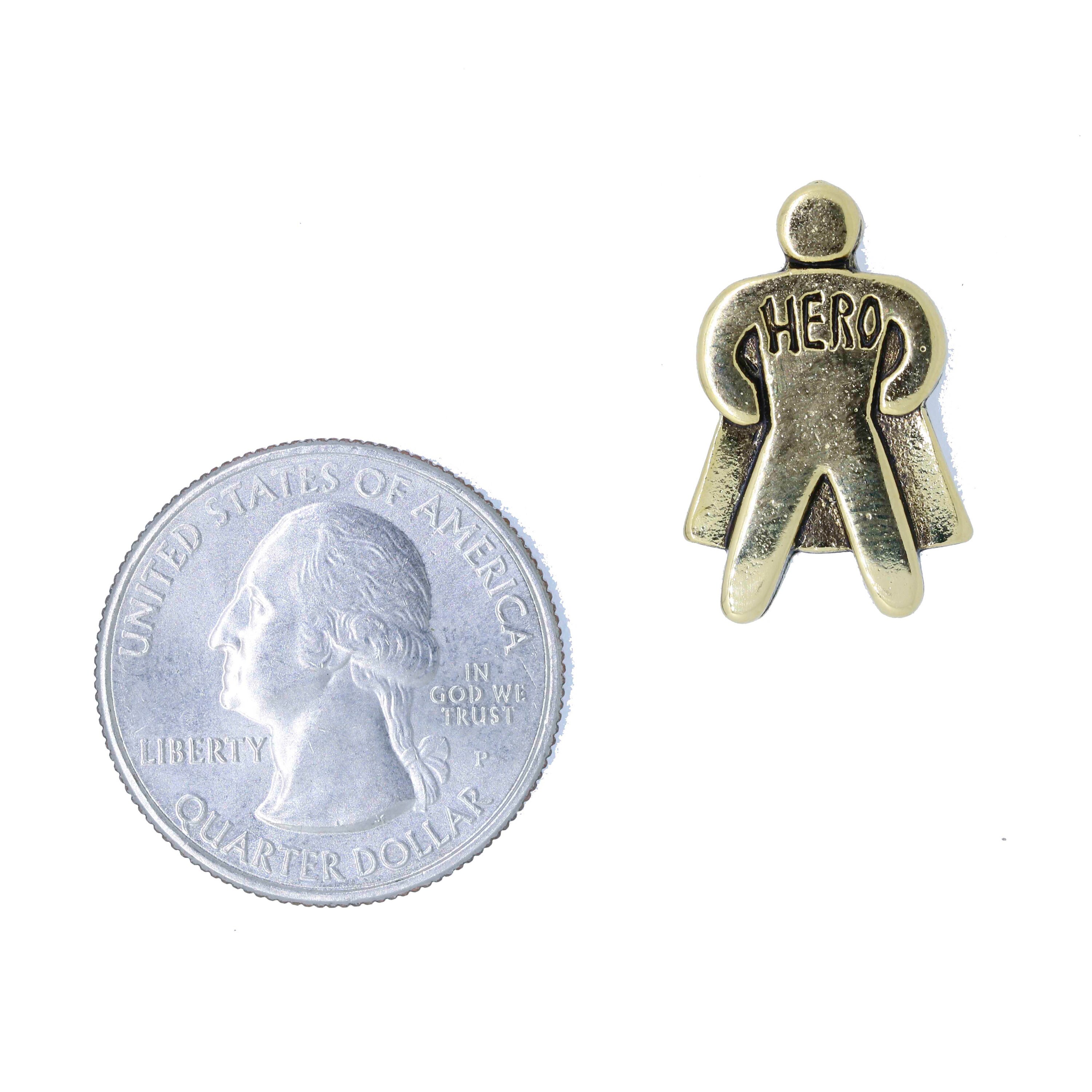 Superhero Gold Dipped Pewter Lapel Pin CC669G Not all Heroes | Etsy