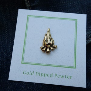 Gold Campfire Lapel Pin- CC520G- Camping, Camp, Fire, Summer, and ...