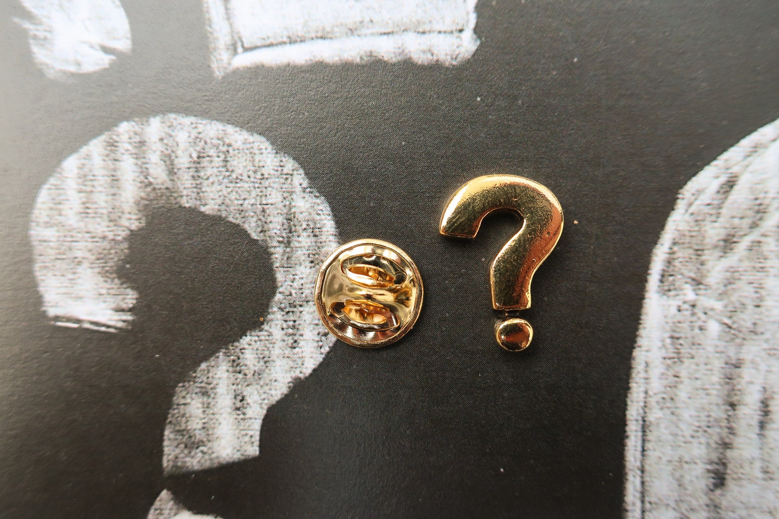 Question Mark Gold Dipped Pewter Lapel Pin CC647G Question - Etsy