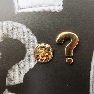 Question Mark Gold Dipped Pewter Lapel Pin- CC647G- Question ...