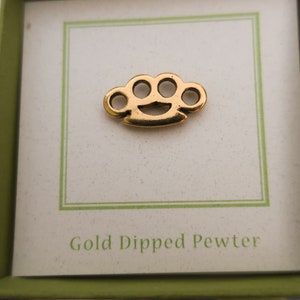 Brass Knuckles Lapel Pin in Gold-cc525g - Etsy