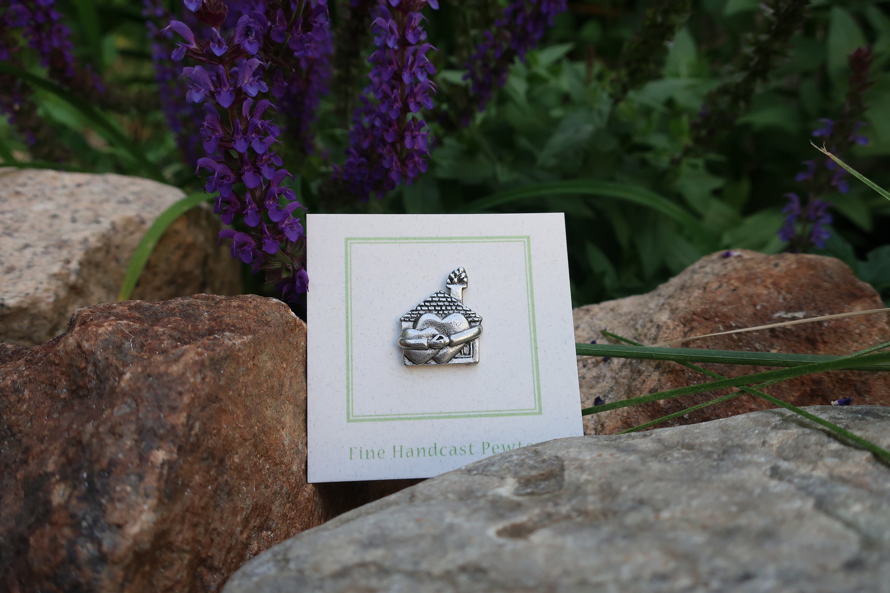 Home Heart Hands Lapel Pin CC336 Home House and - Etsy