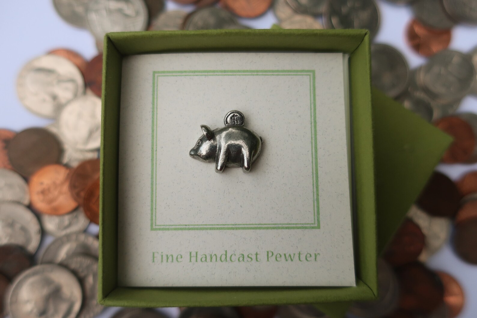 Piggy Bank Pewter Lapel Pin- CC477- Savings, Money, Financial, and Coin ...