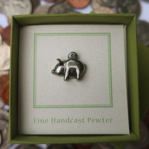 Piggy Bank Pewter Lapel Pin- CC477- Savings, Money, Financial, and Coin ...