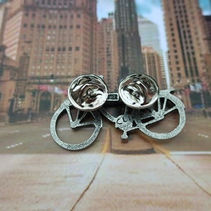 Bicycle Hand Cast Pewter Brooch Pin - Etsy