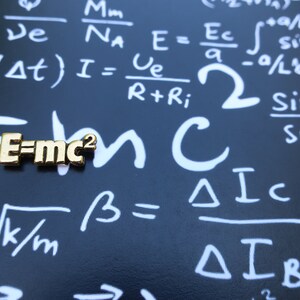 E=mc2-cc211g Mass Energy Equivalence Equation Pewter Pin- Einstein ...