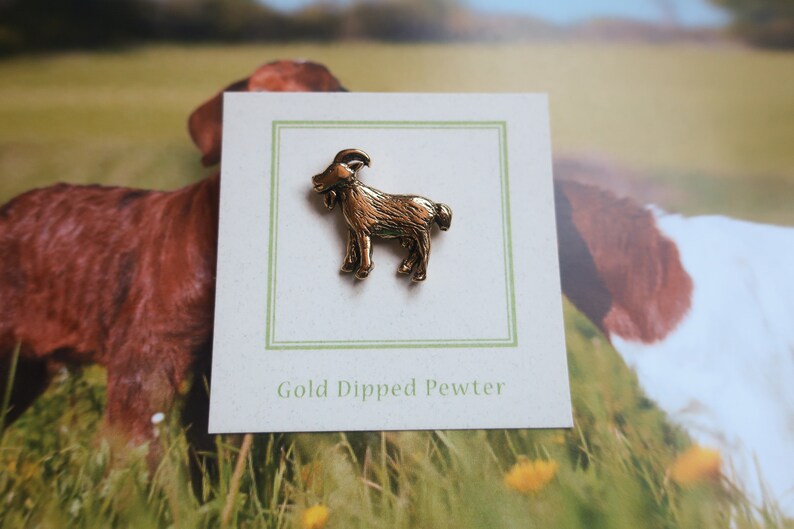 Goat Gold Dipped Pewter Lapel Pin CC639G Goat Farm | Etsy