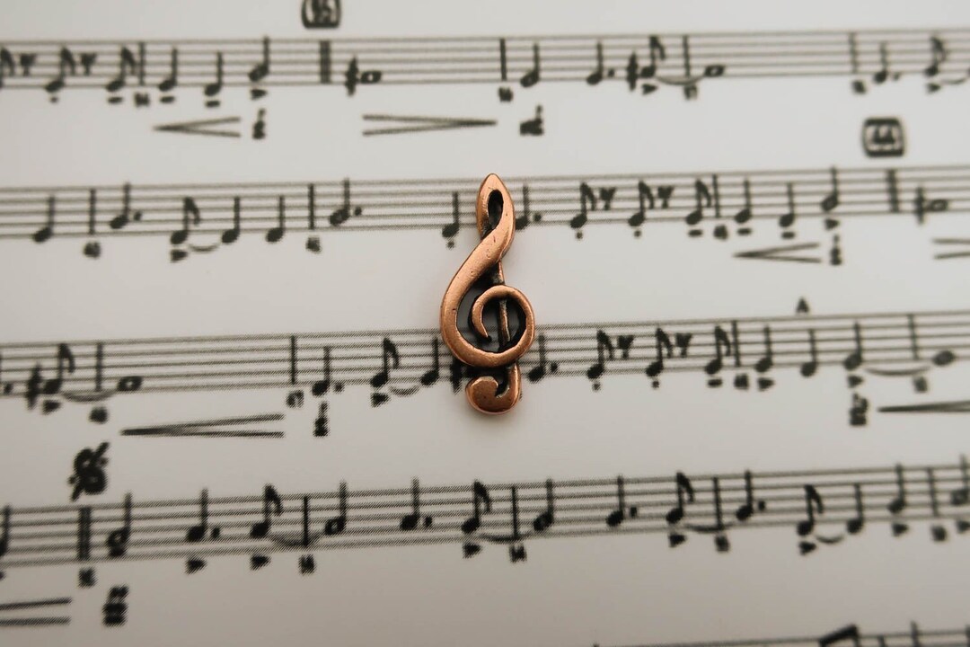 G-clef Copper Lapel Pin-cc333c- Music Pins- Music Teacher Pins- Treble ...
