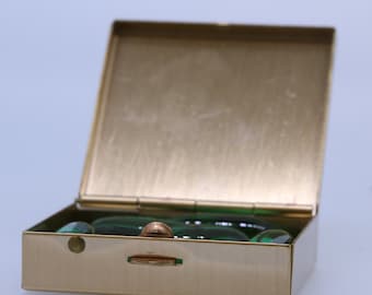 Brass Square Pill Box - Etsy