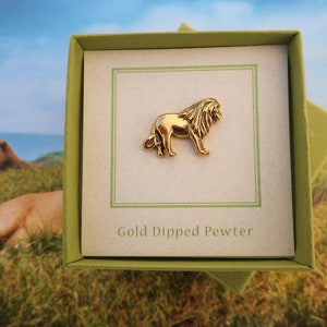 Lion Lapel Pin - Cc247g-safari and Zoo Animal Pins - Etsy