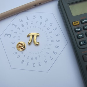 Gold Pi Lapel Pin- CC295G- Math Pins for Mathematicians, Math Teachers ...